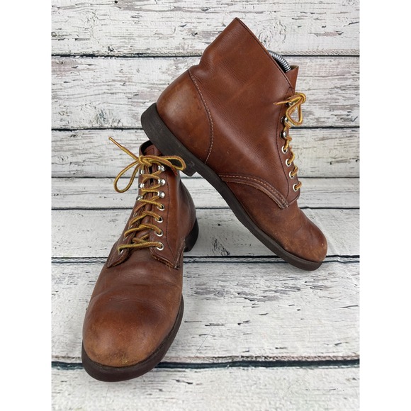 Red Wing Shoes | Shoes | Red Wing 886 9d Leather Work Boots Ankle Lace ...